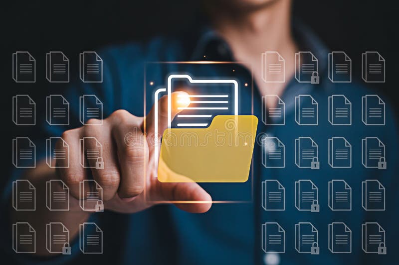 Secure Data Storage Protection Document Stock Illustrations – 7,226 ...