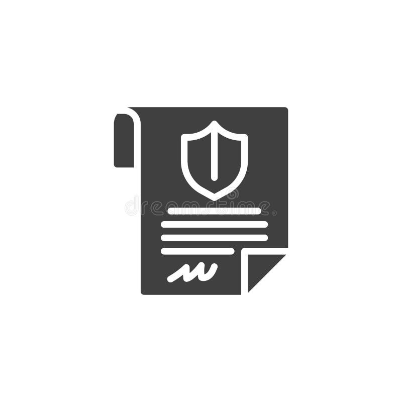 Secure Document Vector Icon Stock Vector - Illustration of vector ...