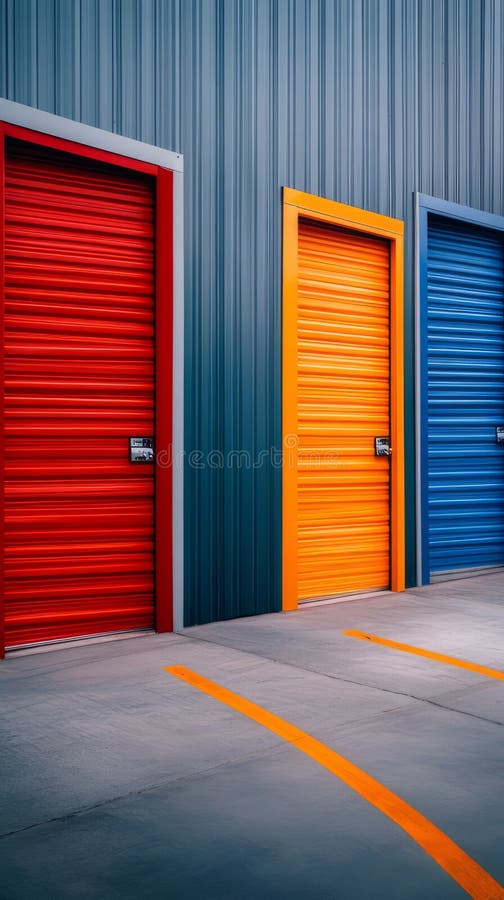 Secure Dry Storage Facility Stock Illustration - Illustration of chain ...