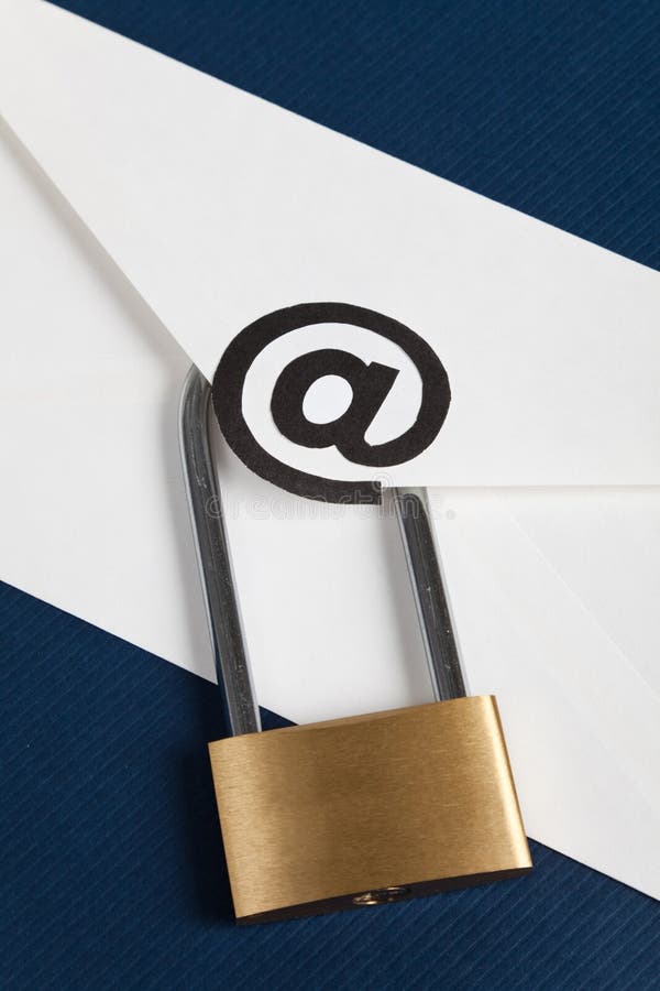 Secure E-Mail concept stock image. Image of white, computer - 227442357