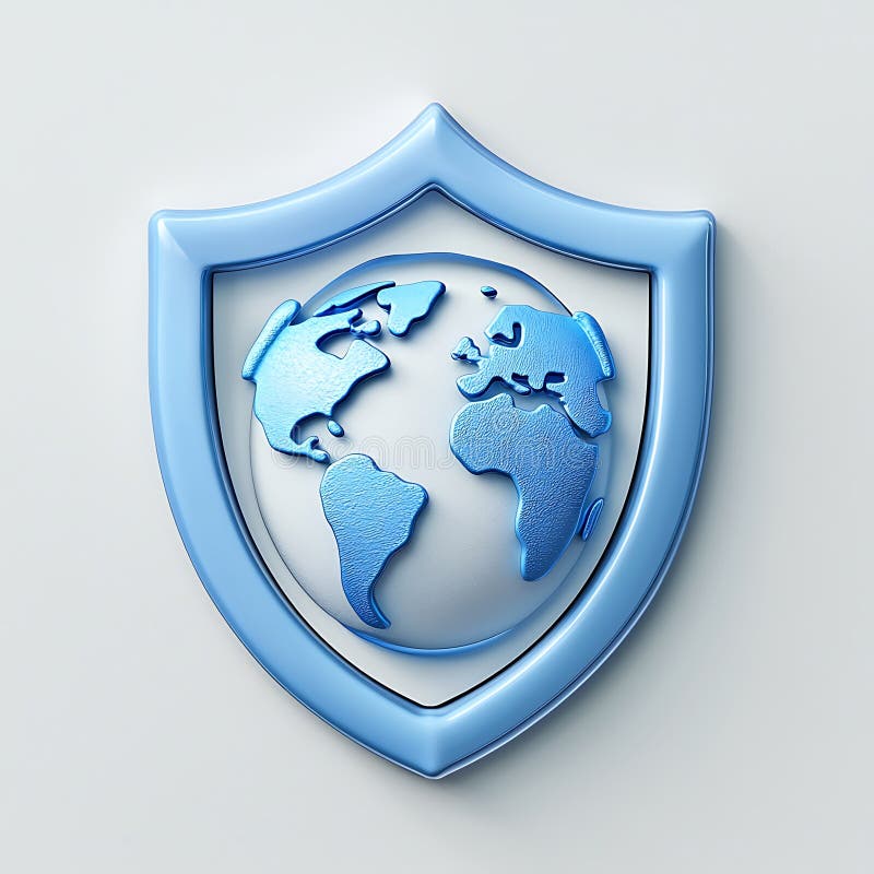Secure Earth Shield Symbolizing Global Protection and Safety Stock ...