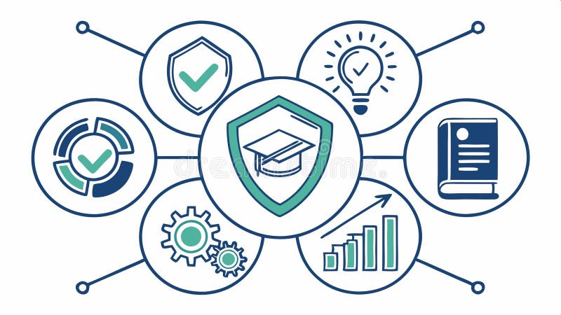 Secure Education Shield, Symbolizing Protection and Quality in Learning ...