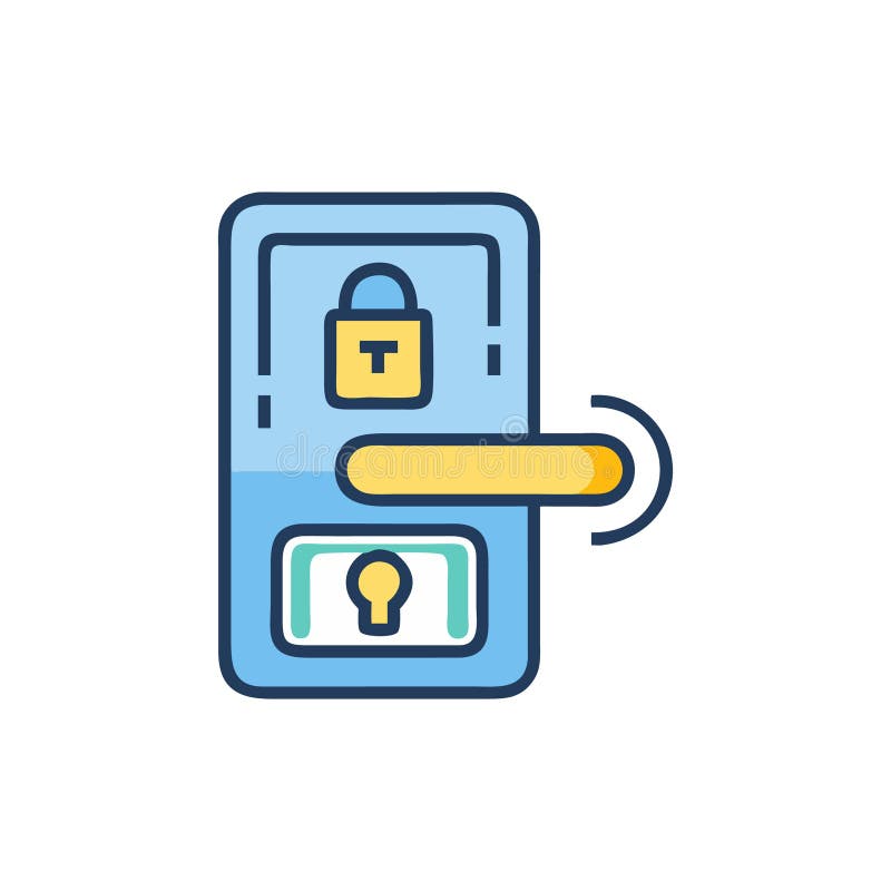 Secure Electronic Lock for Modern Security Stock Illustration ...