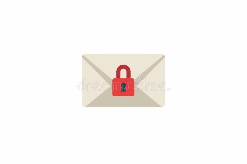 Secure Email Design Attack Isolated Stock Vector - Illustration of ...