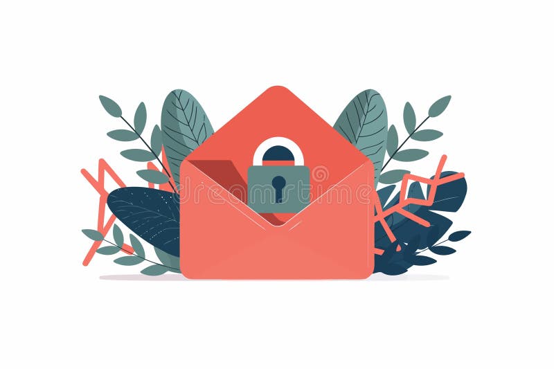 Secure Email Password Internet Isolated Stock Vector - Illustration of ...