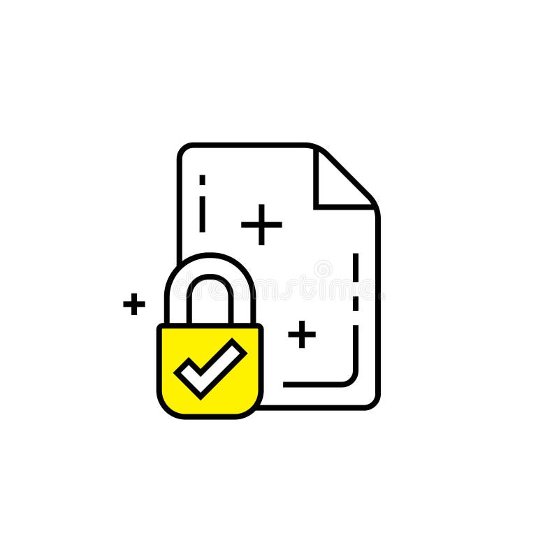 Secure File Browser Glyph Color Flat Vector Icon Stock Vector ...