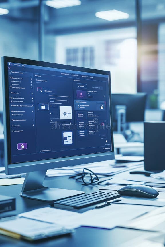 Secure File Transfer, a Computer Screen Displaying a Secure File ...