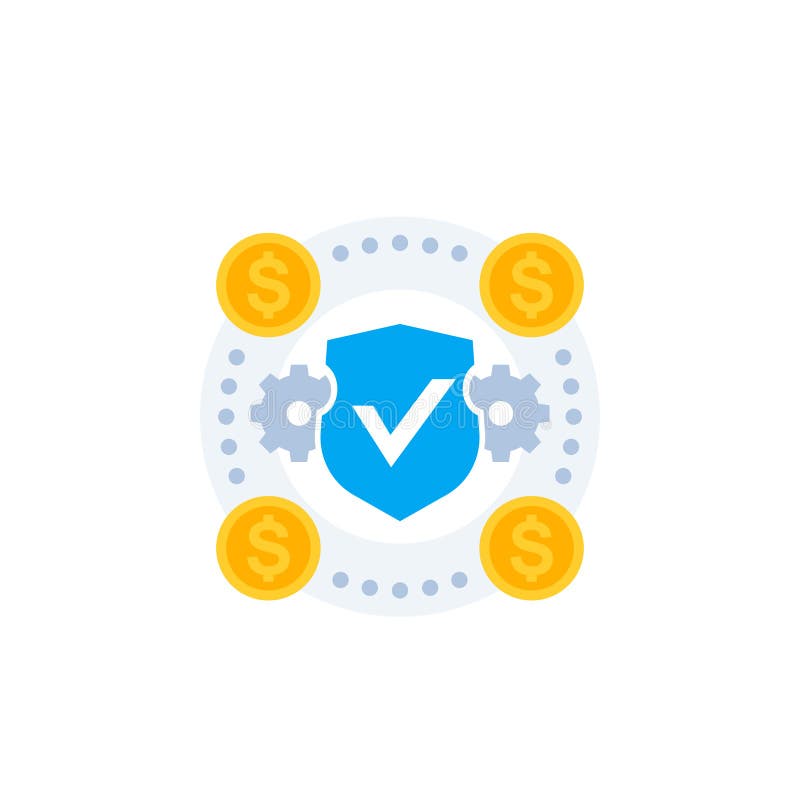 Financial Operations Icon on White Stock Vector - Illustration of icon ...