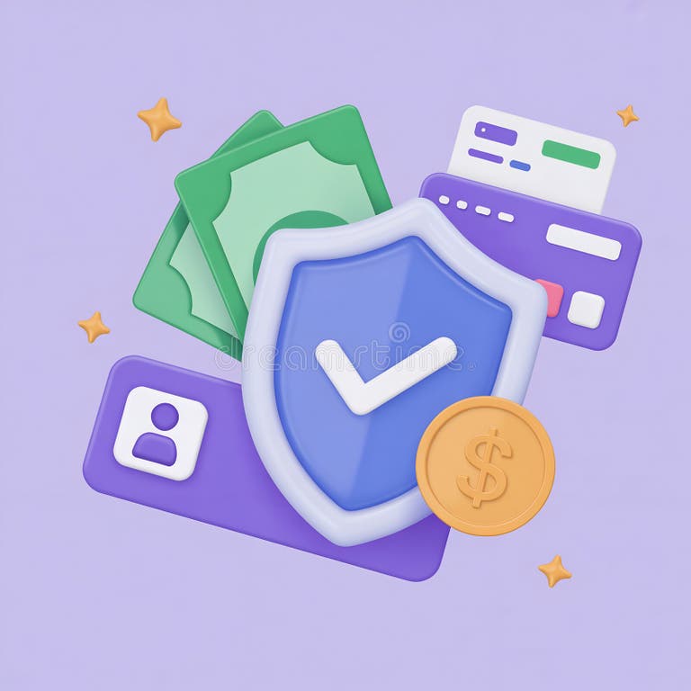 Secure Financial Transactions with Credit Card and Digital Wallet 3d ...