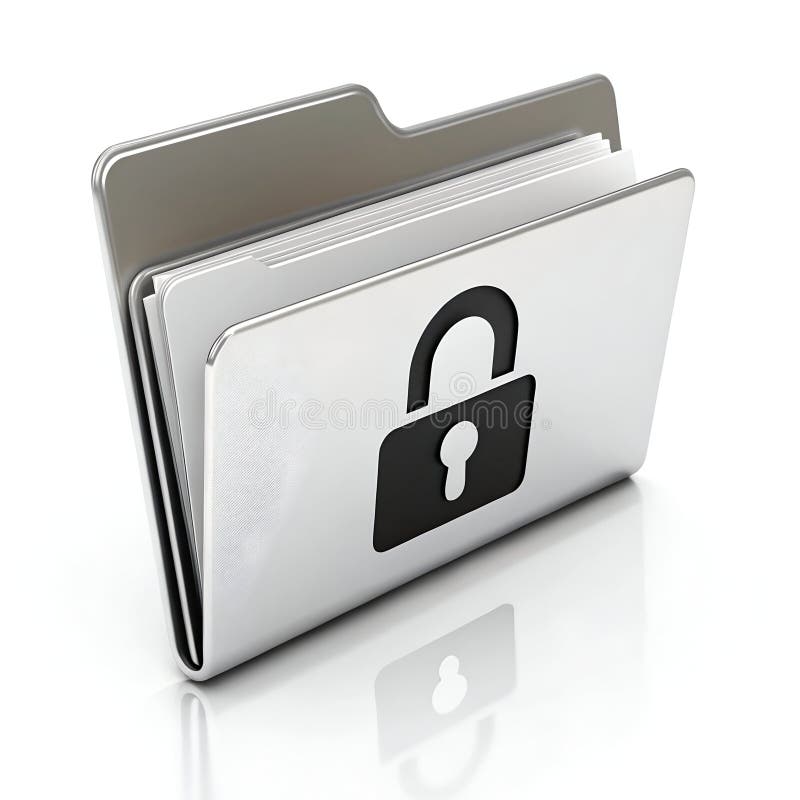 Secure Folder stock illustration. Illustration of icon - 357395826