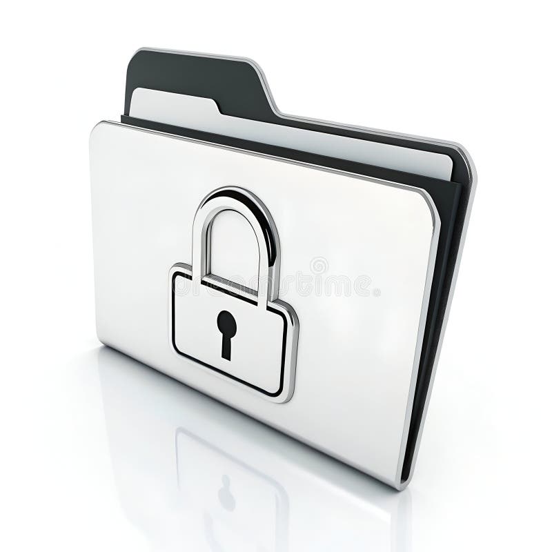 Secure Folder stock illustration. Illustration of icon - 357395826