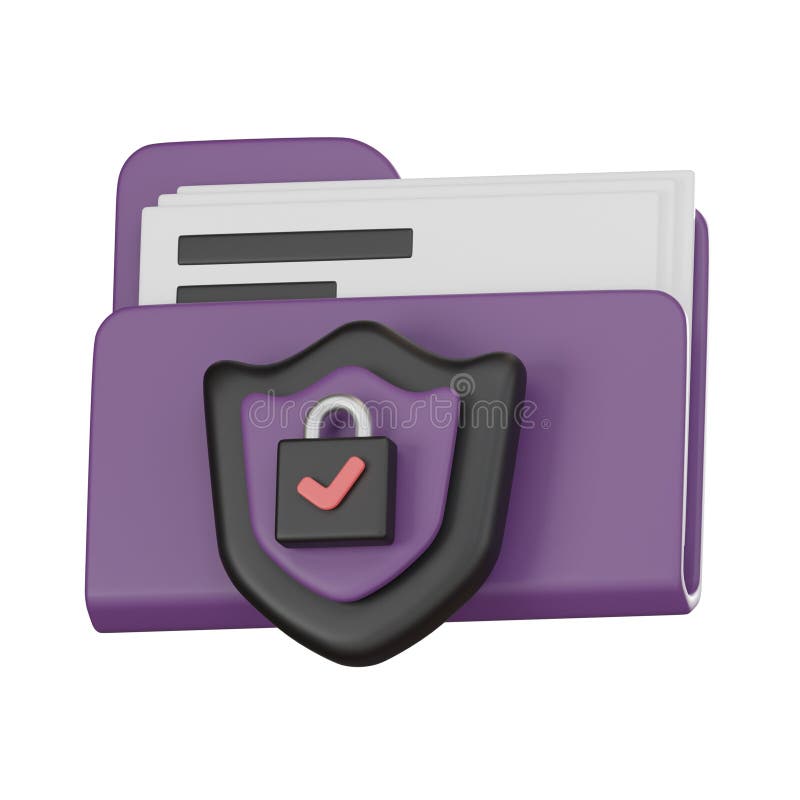 Digital Security with Folder 3D Icon - Cybersecurity and Data ... Digital Security with Folder 3D Icon - Cybersecurity and Data ...