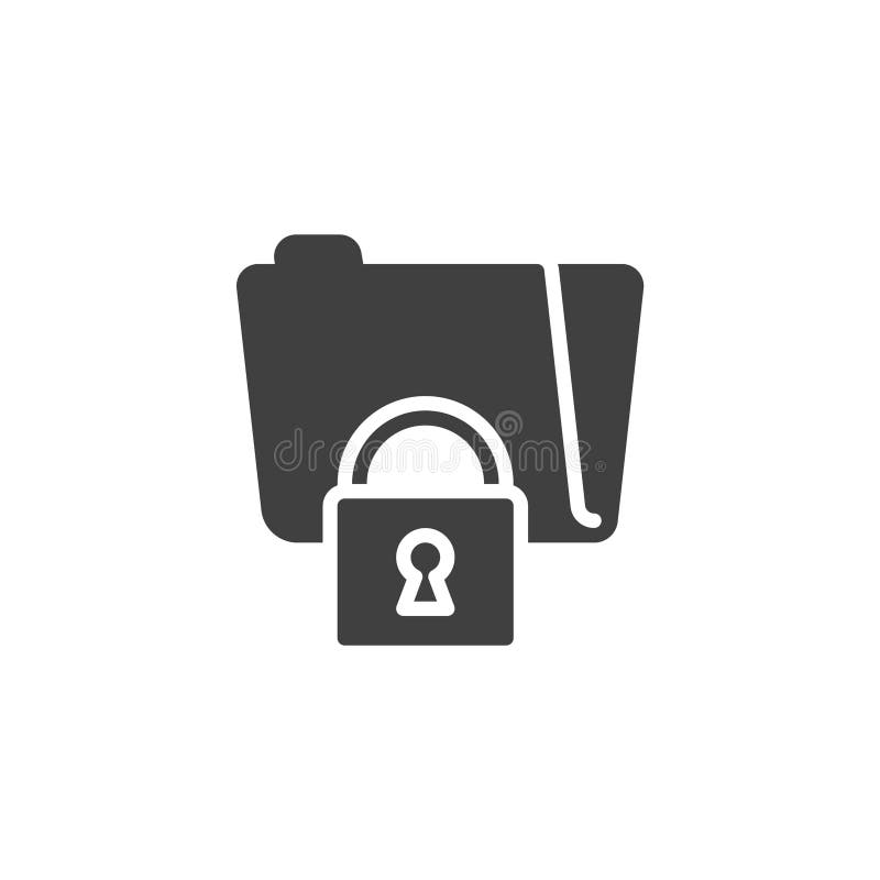 Secure Folder stock illustration. Illustration of icon - 357395826