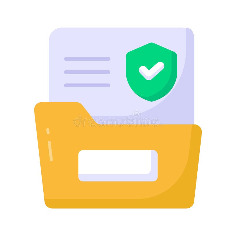 Secure Folder Vector Design in Modern and Trendy Style Stock Vector ...