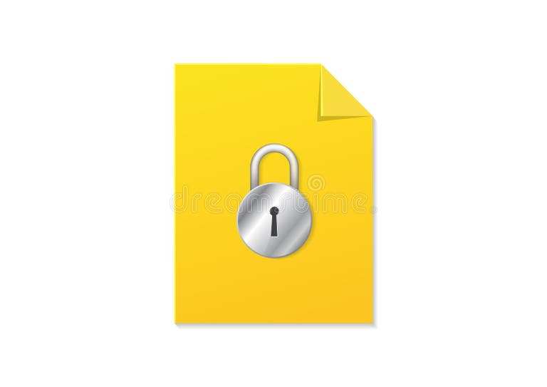 Secure folder vector icon stock vector. Illustration of icon - 240023029
