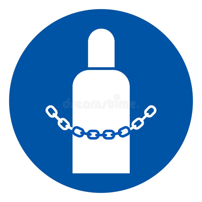 Secure Gas Cylinders Symbol Sign ,Vector Illustration, Isolate on White ...