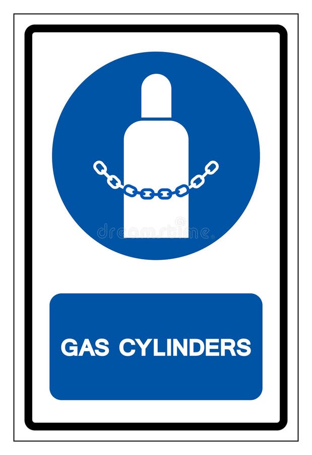 Secure Gas Cylinders Symbol Sign ,Vector Illustration, Isolate on White ...