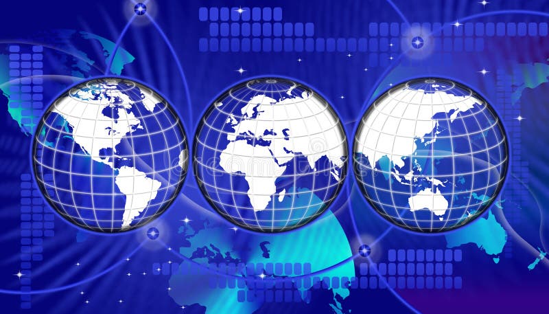 Secure Global World Technology Stock Illustration - Illustration of ...