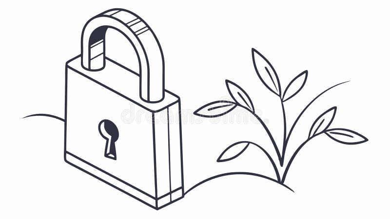 Secure Growth Lock and Sprout Vector for Protection and Development ...