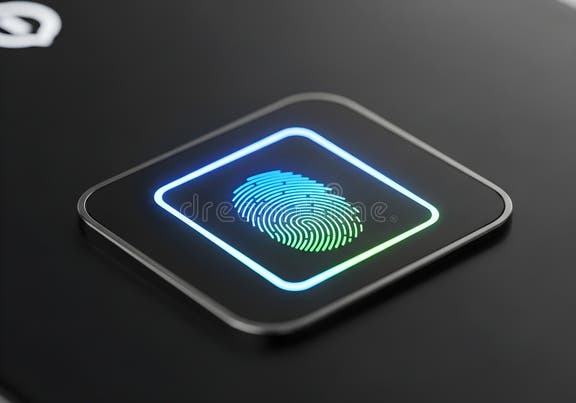 Secure Hardware Concept Featuring Floating Glowing Padlock Above ...