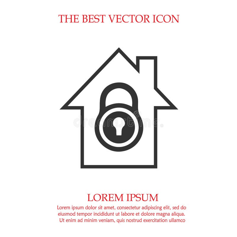 Secure Home Vector Icon Eps 10. Simple Isolated Symbol Stock Vector ...