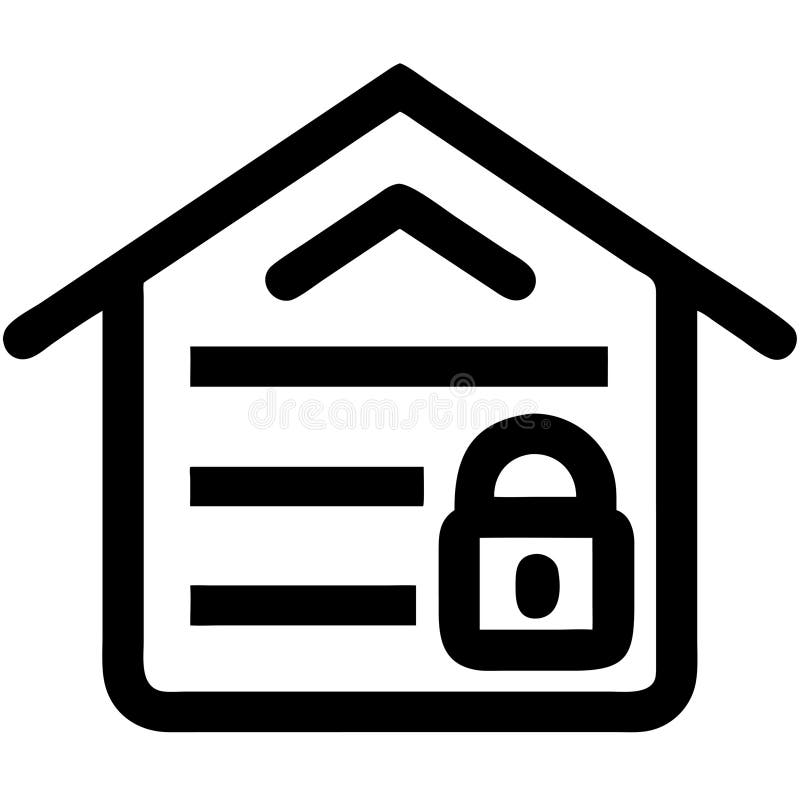 Secure Home Vector with Padlock Symbol for Safety and Privacy ...