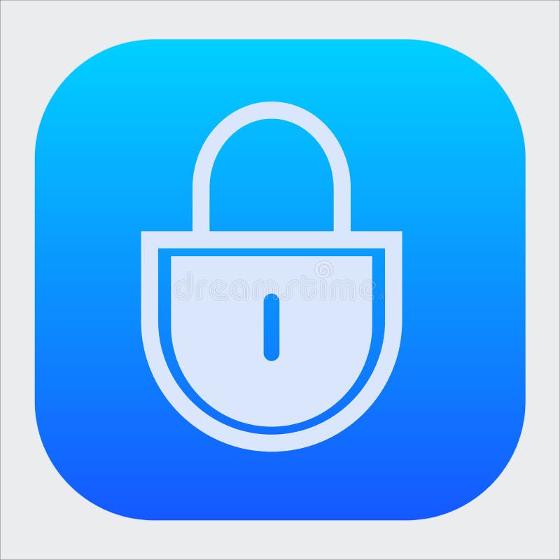 Secure Icon for Security Symbol Button Stock Illustration ...