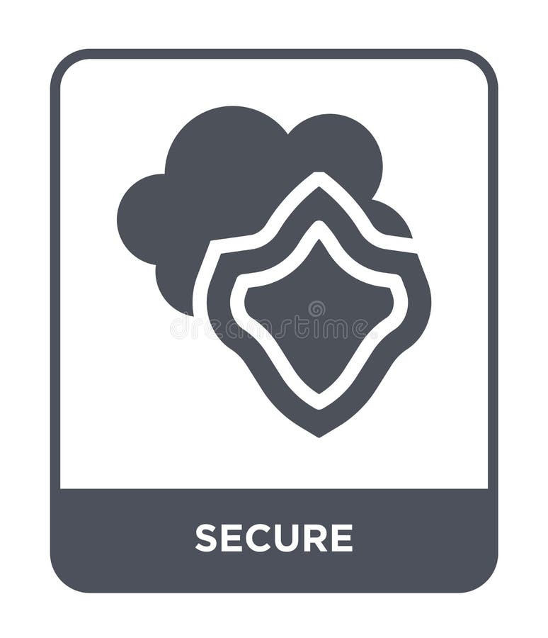 Secure Icon in Trendy Design Style. Secure Icon Isolated on White ...