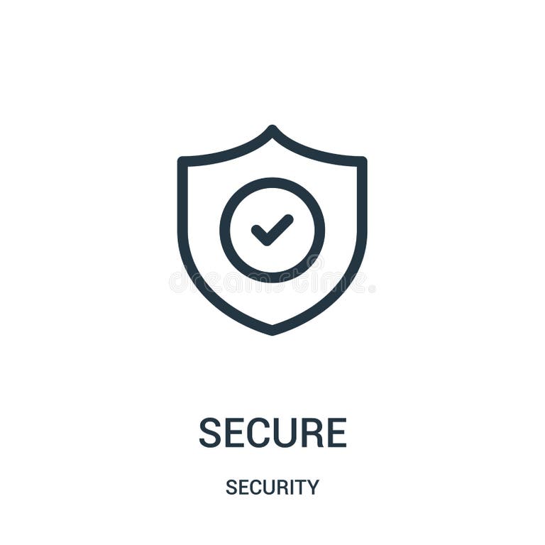 Secure Icon Vector from Security Collection. Thin Line Secure Outline ...