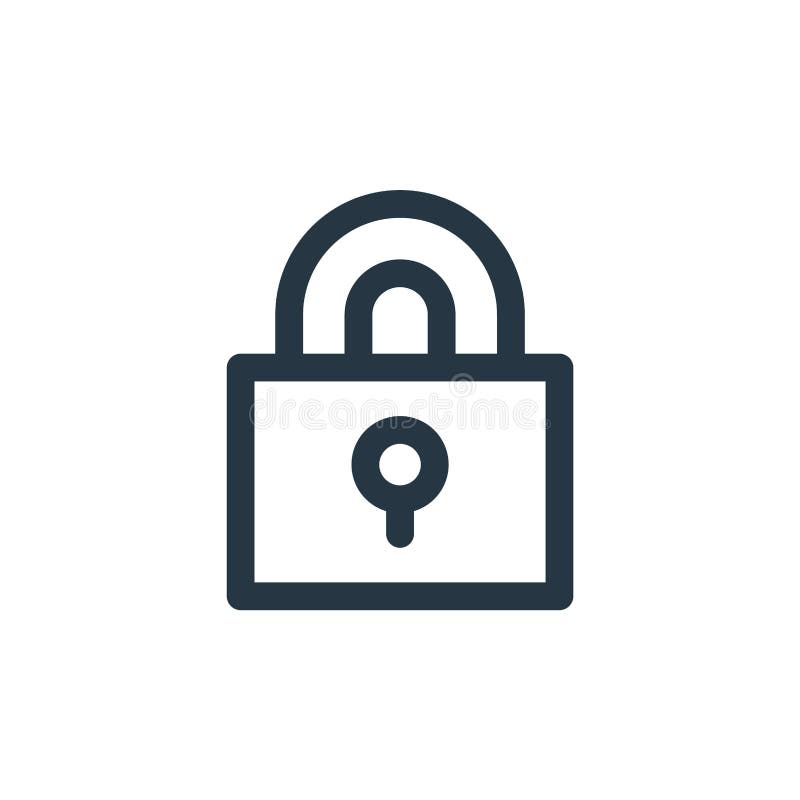 Secure Icon Vector from User Interface Concept. Thin Line Illustration ...