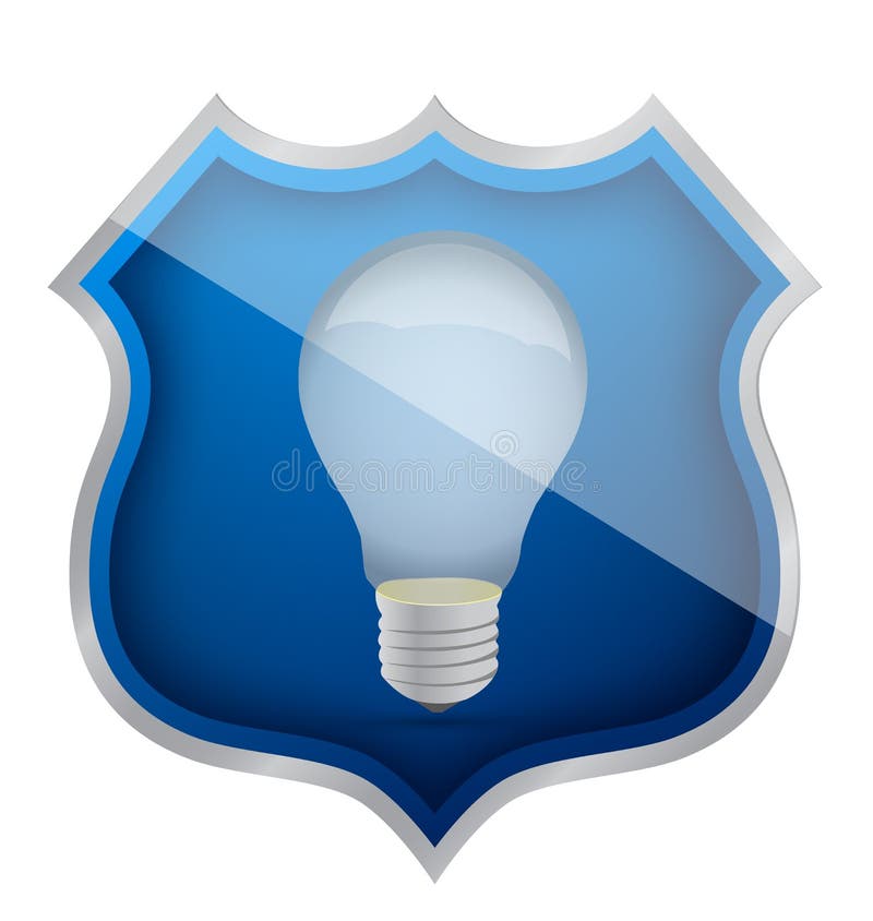 Secure ideas light bulb stock illustration. Illustration of creativity ...