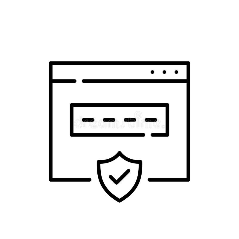 Secure Internet Account Login. Web Browser, Shield and Checkmark Stock ...