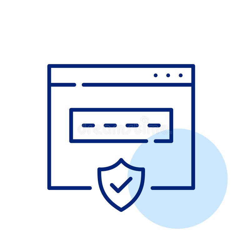 Secure Internet Account Login. Web Browser, Shield and Checkmark Stock ...