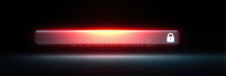 Secure Internet Browser Bar Displaying a Glowing Lock for Enhanced ...