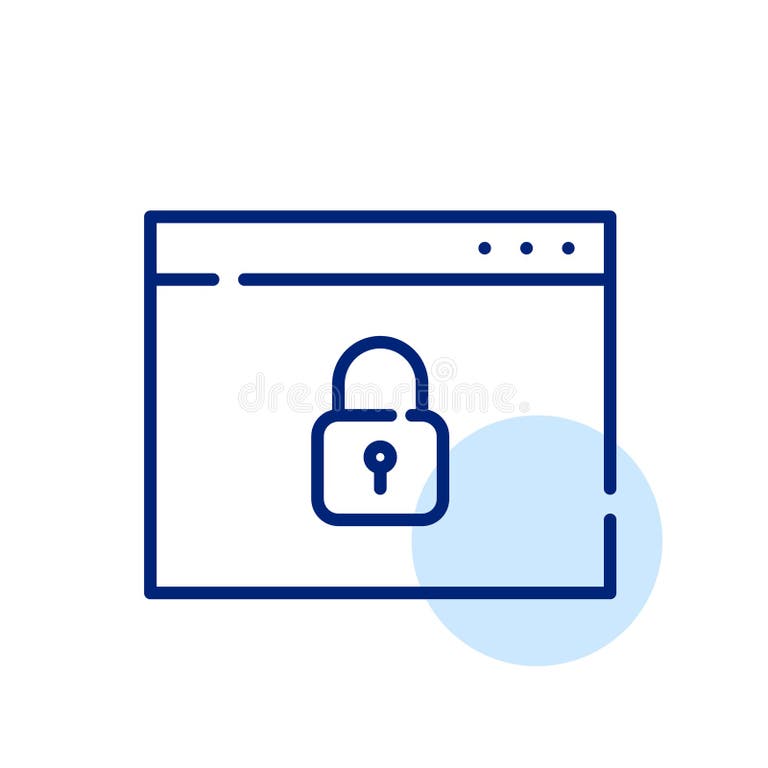 Secure Internet Connection. Browser and Lock Stock Vector ...