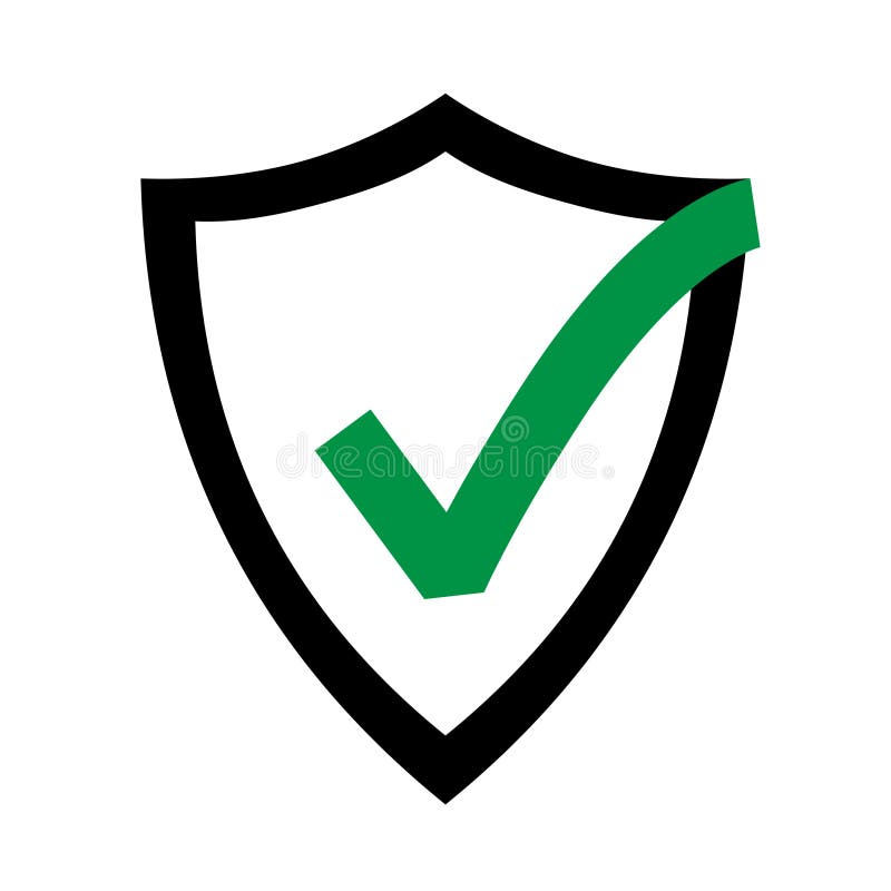 Protective Shield Sign Digital Security Stock Vector - Illustration of ...