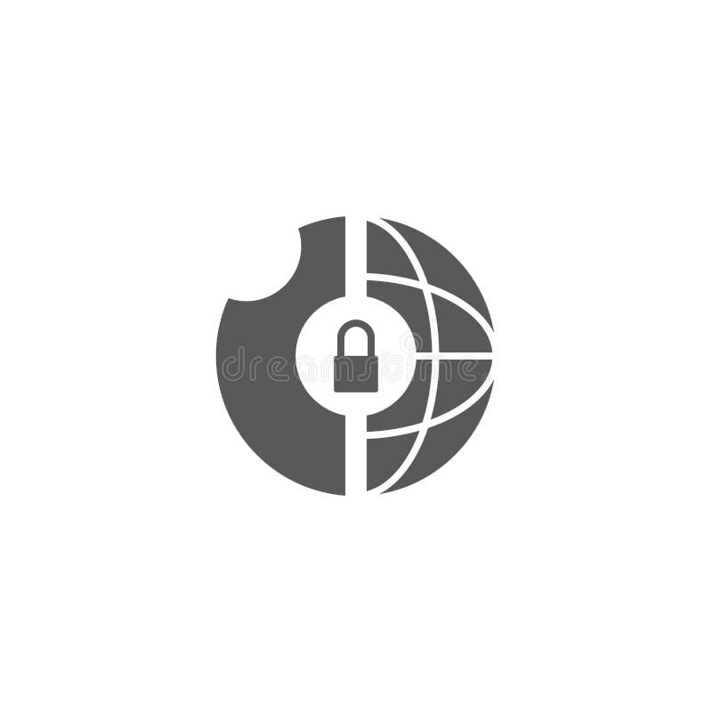 Secure Internet Vector Icon Symbol Protection Isolated on White ...