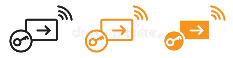 Secure Keycard Access Icon for Security and Entry Control Graphics ...