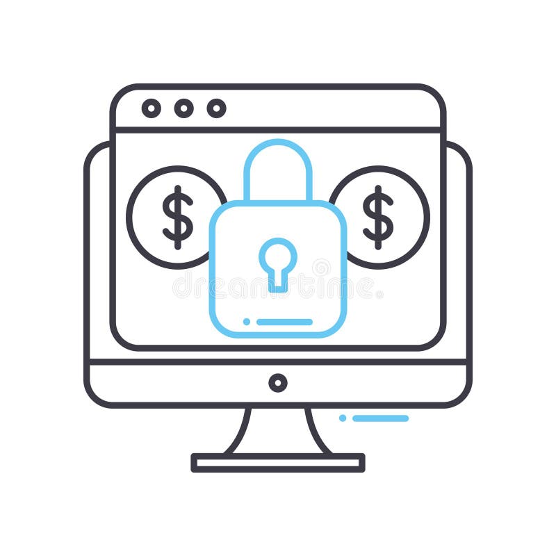 Secure Line Icon, Outline Symbol, Vector Illustration, Concept Sign ...