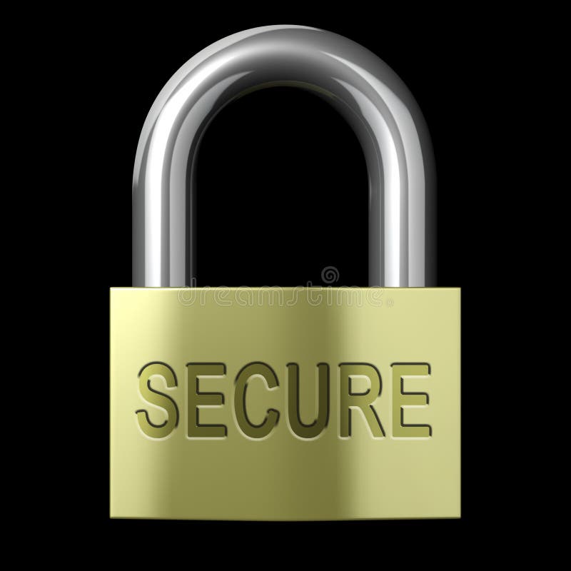 Secure Lock stock illustration. Illustration of closed - 10912093