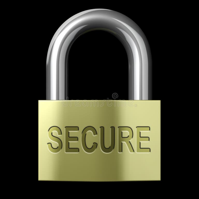 Secure Black Metal Padlock Stock Illustrations – 4,474 Secure Black ...