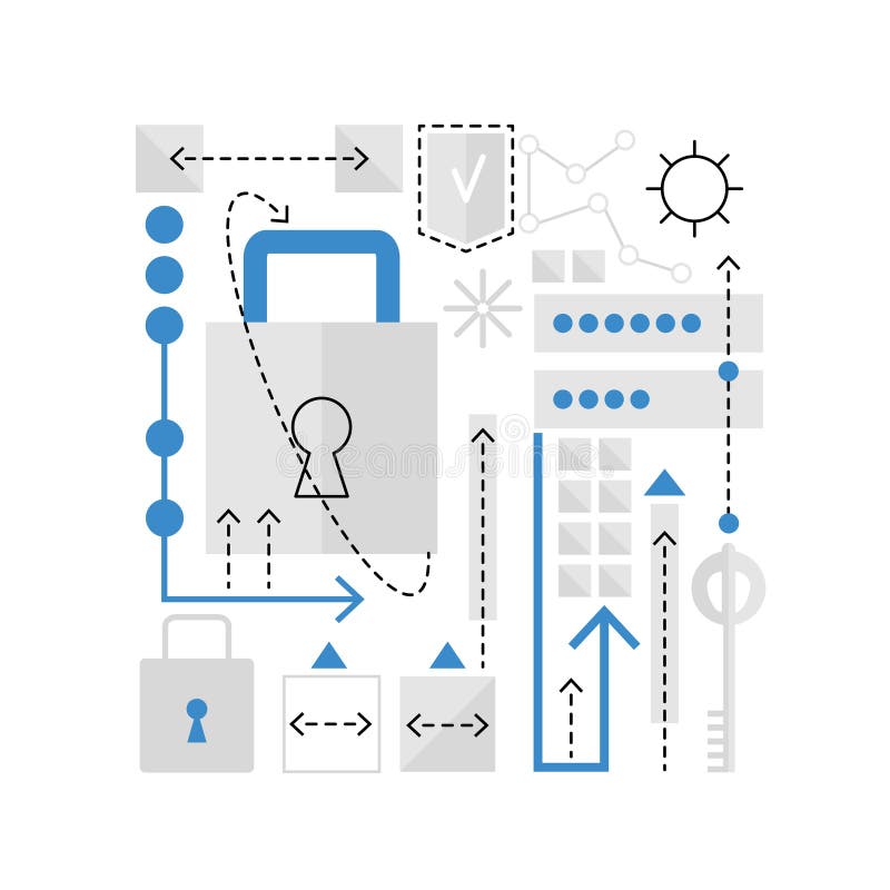 Secure login access stock vector. Illustration of secure - 301122439