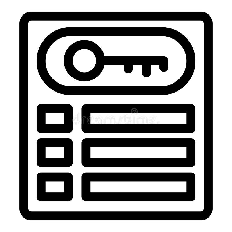 Secure Login Form with Key Representing Online Security Stock ...