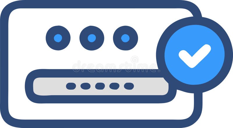 Secure Login Icon - Modern Cybersecurity and Password Protection Design Stock Illustration ...