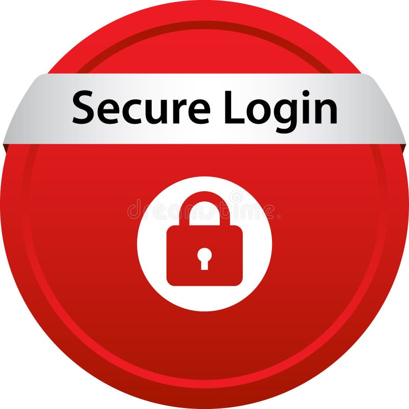 Secure Login Icon stock illustration. Illustration of vector - 112110907