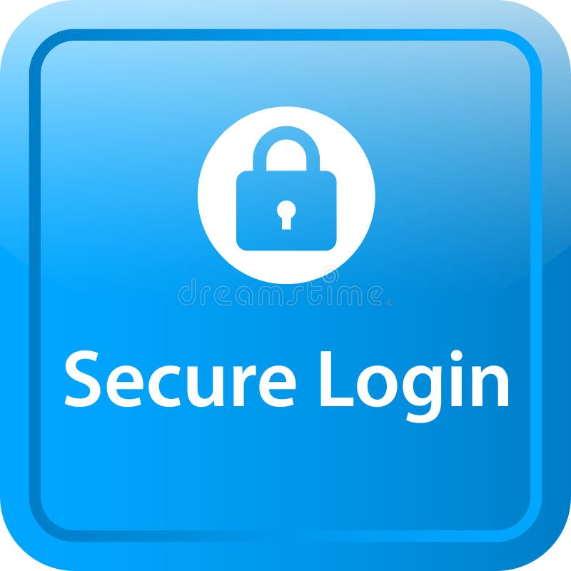 Secure Login Icon stock illustration. Illustration of vector - 112110907