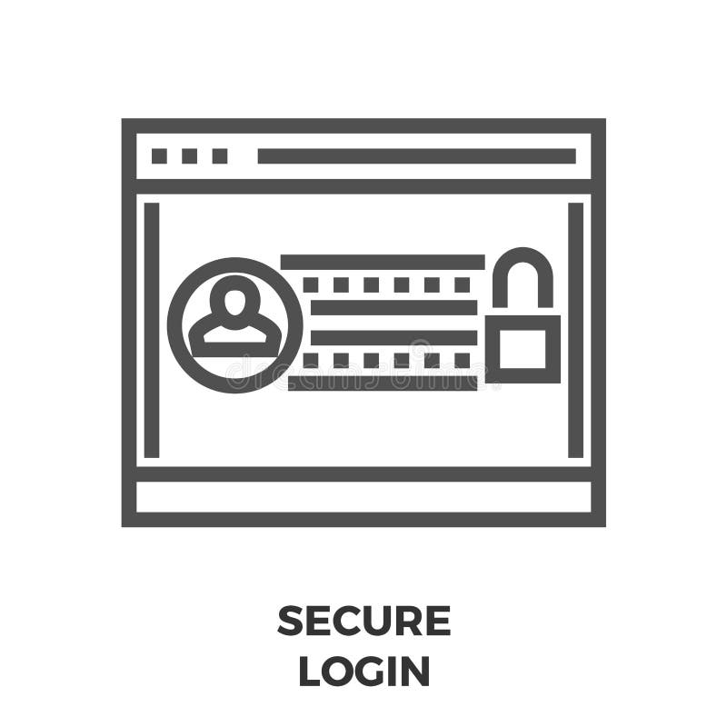 Secure Login Line Icon Stock Illustrations – 4,771 Secure Login Line ...