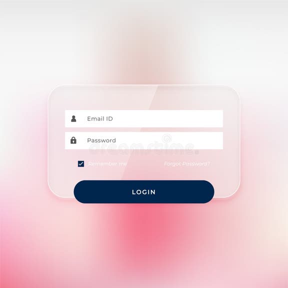 Secure Login Page Screen Template for Internet Access Stock Vector ...