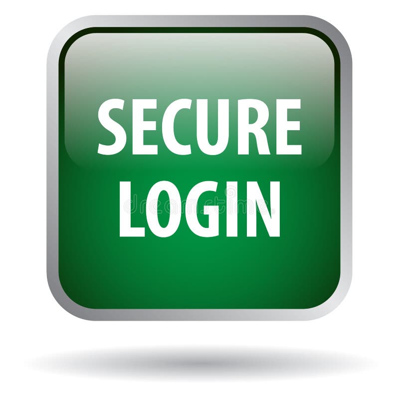 Secure login web button stock illustration. Illustration of listed ...