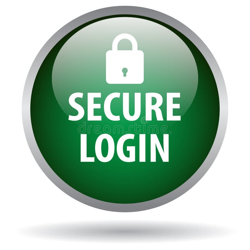Secure Login Page Screen Template for Internet Access Stock Vector ...